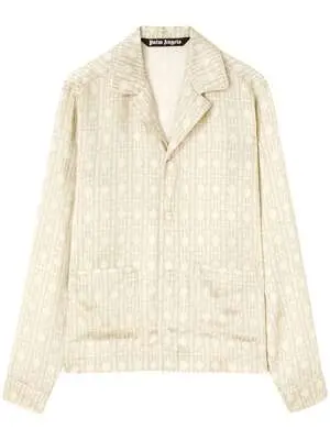 Palm Angels Monogram-pattern Cotton Shirt