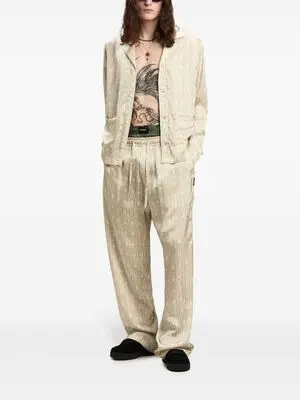 Palm Angels Monogram-pattern Cotton Shirt