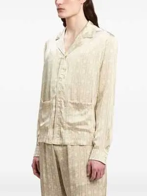 Palm Angels Monogram-pattern Cotton Shirt