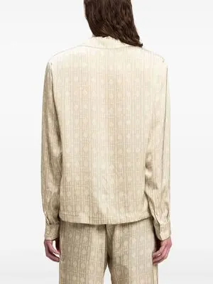 Palm Angels Monogram-pattern Cotton Shirt