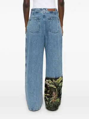 Palm Angels Embroidery-panel Baggy Jeans