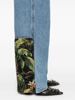 Palm Angels Embroidery-panel Baggy Jeans