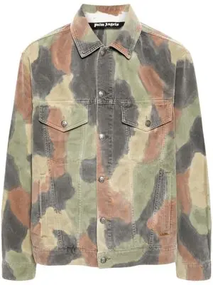 Palm Angels Camouflage-pattern Denim Jacket
