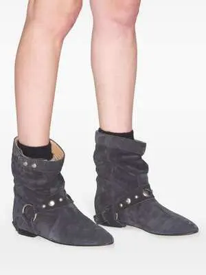 Isabel Marant Étoile Stania Studded Boots - Black
