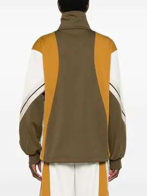 Palm Angels Monogram-embroidered Colourblock Track Jacket - Brown
