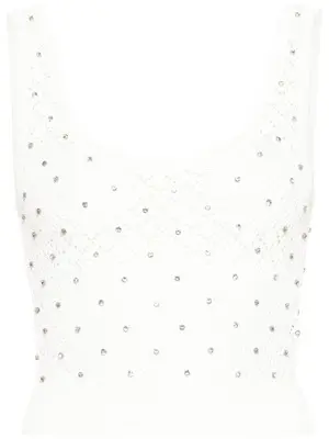 John Richmond Crystal-embellished Knitted Top