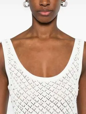 John Richmond Crystal-embellished Knitted Top