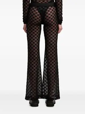 Palm Angels Monogram Flared Trousers