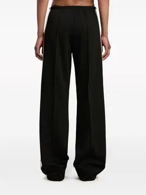 Palm Angels Logo-embroidered Wide-leg Track Pants - Black