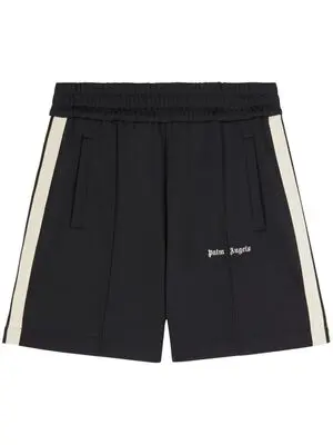 Palm Angels Logo-print Side-stripe Shorts