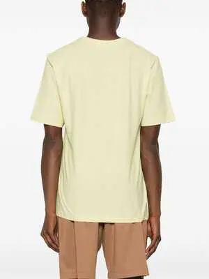 LARDINI Round-neck Cotton T-shirt - Yellow