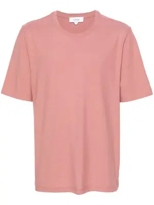 LARDINI Round-neck Cotton T-shirt - Pink