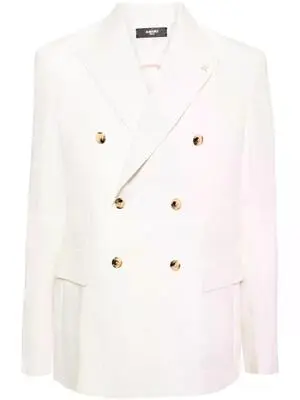 Amiri Linen-cotton Blend Blazer - Neutrals