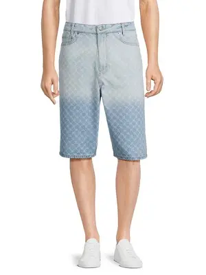 DAILY PAPER Zella Monogram Denim Shorts