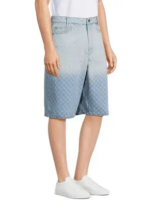 DAILY PAPER Zella Monogram Denim Shorts