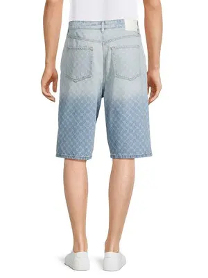 DAILY PAPER Zella Monogram Denim Shorts