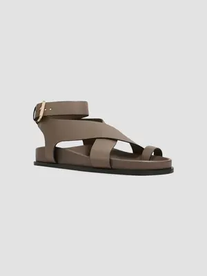 A.emery Jalen Buckled Suede Ankle-wrap Sandals - Sable