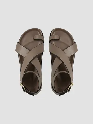 A.emery Jalen Buckled Suede Ankle-wrap Sandals - Sable