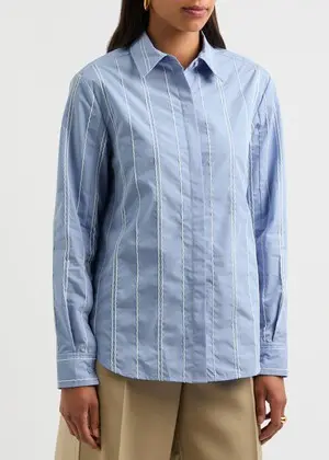 3.1 Phillip Lim Striped Cotton-blend Poplin Shirt