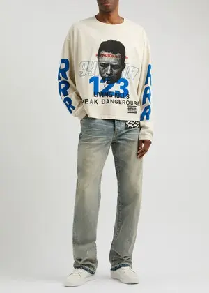 RIVINGTON ROI REBIS Speak Dangerously Printed Cotton Top