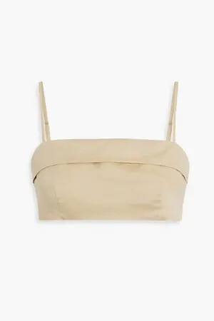 Onia Cropped Linen-lyocell Blend Top