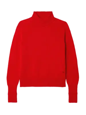 Victoria Beckham Wool Turtleneck Sweater Red