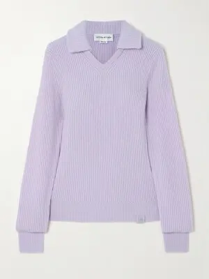 Victoria Beckham Ribbed Stretch-cashmere Sweater