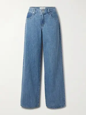 SLVRLAKE Mica Low-rise Wide-leg Jeans - Blue