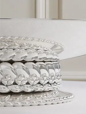 Christofle Babylone Embellished -plated Serving Dish