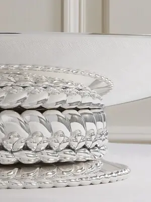 Christofle Babylone Embellished -plated Serving Dish