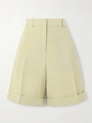 JIL SANDER Crepe Shorts - Neutrals