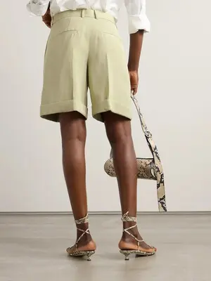 JIL SANDER Crepe Shorts - Neutrals