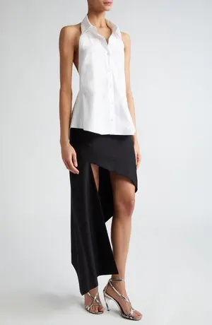MONSE Deconstructed アシンメトリー トップス Monse Deconstructed Button-Up Shirt In Ivory - 75% Off | Editorialist
