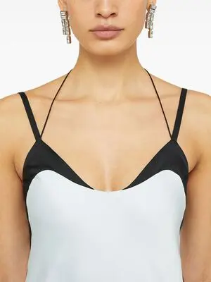 JIL SANDER Contrast Detail Midi Dress