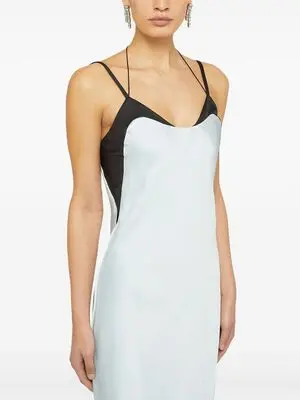 JIL SANDER Contrast Detail Midi Dress