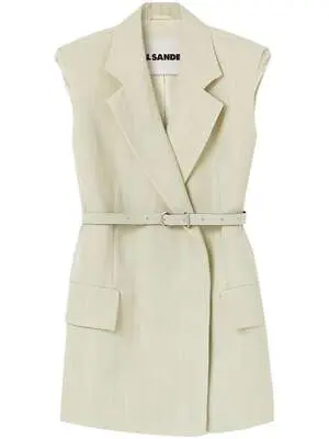 JIL SANDER Belted Tailored Gilet