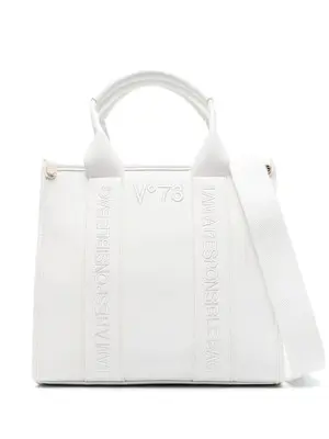 V°73 Embroidered Logo Tote Bag