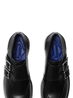 Burberry Leather Monk Shoes