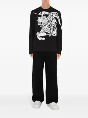 Burberry Ekd-print Cotton Sweatshirt