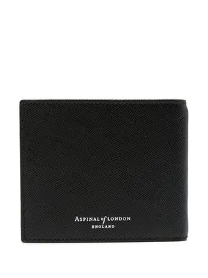 ASPINAL OF LONDON Billfold Saffiano Wallet - Black