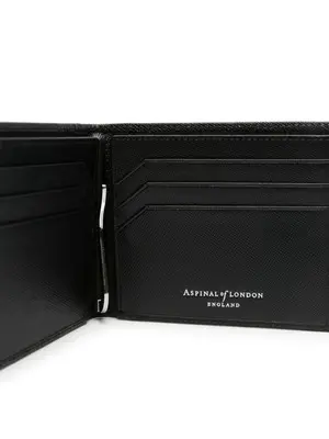 ASPINAL OF LONDON Billfold Saffiano Wallet - Black