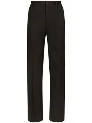 Dolce & Gabbana Straight-leg Wool Trousers - Black
