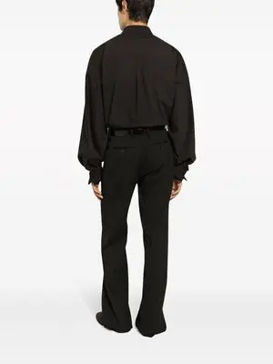 Dolce & Gabbana Straight-leg Wool Trousers - Black