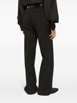 Dolce & Gabbana Straight-leg Wool Trousers - Black