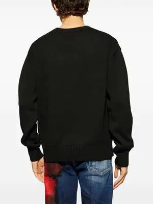 Dsquared2 Intarsia Knit Logo Wool-blend Jumper