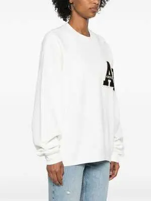 ANINE BING Miles Logo-patch Sweatshirt - White