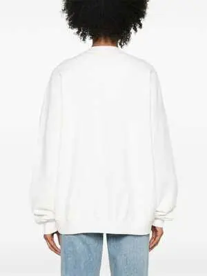 ANINE BING Miles Logo-patch Sweatshirt - White
