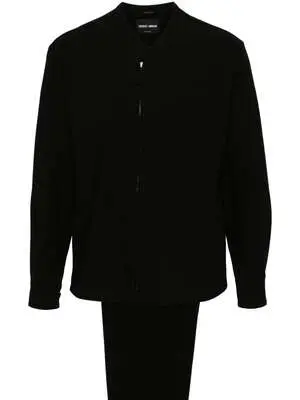 Giorgio Armani Wool Zip-up Jacket And Trousers Set