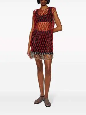 DIOTIMA Crystal-embellished Mesh Skirt - Blue