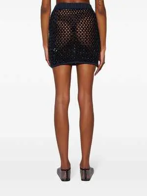 DIOTIMA Crystal-embellished Mesh Skirt - Blue